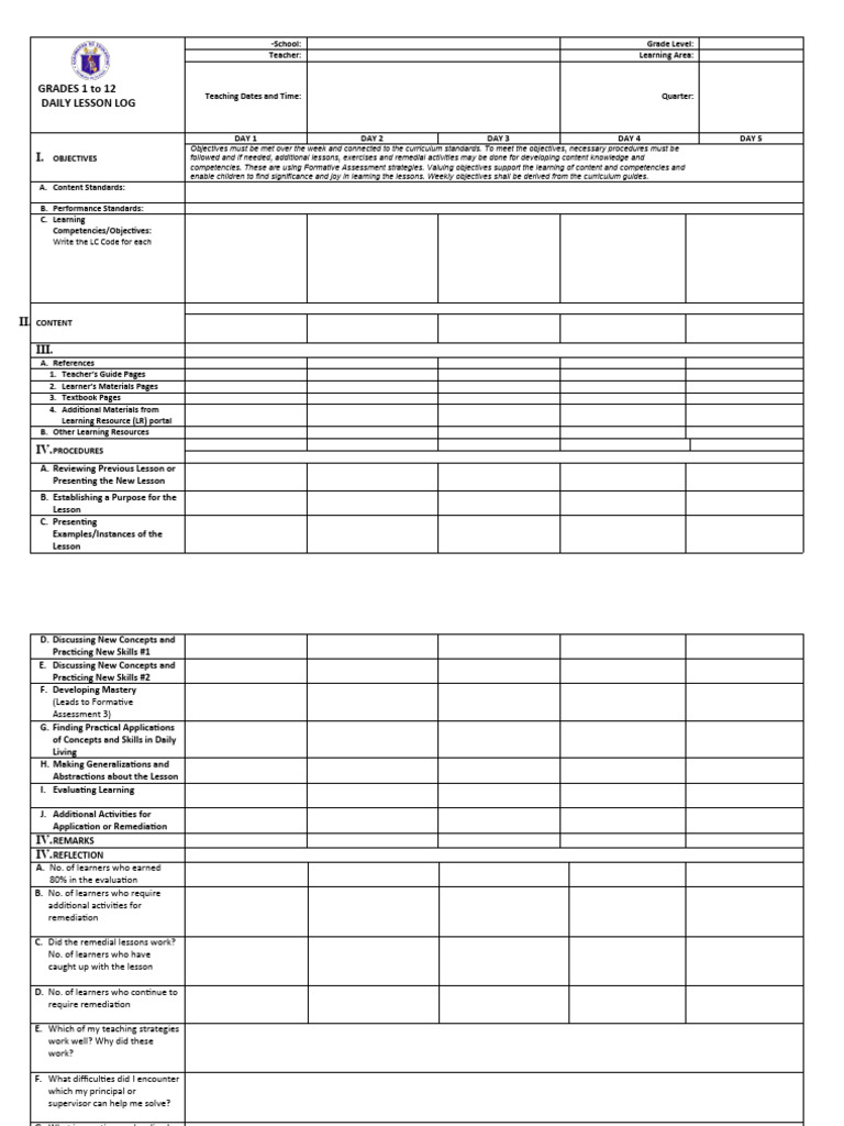 DLL Format Day1 5 | PDF