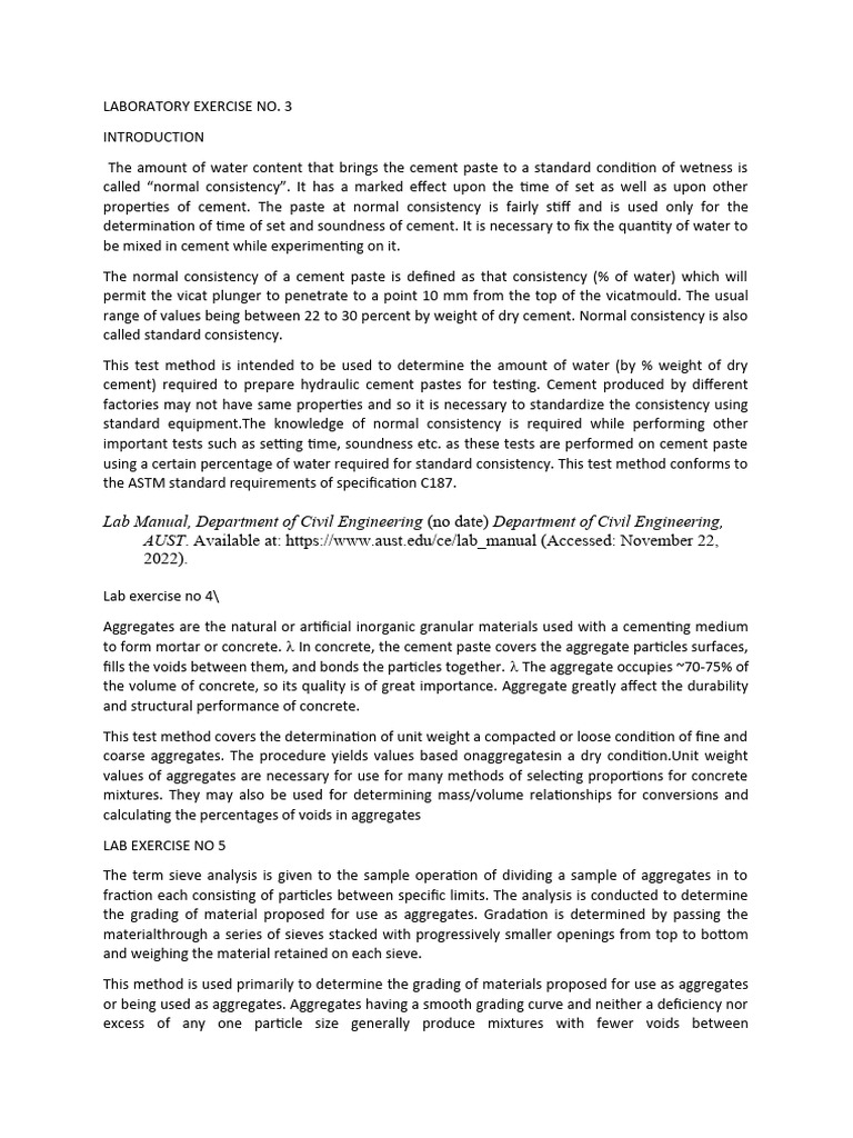 Laboratory Exercise No3 | PDF | Concrete | Construction Aggregate