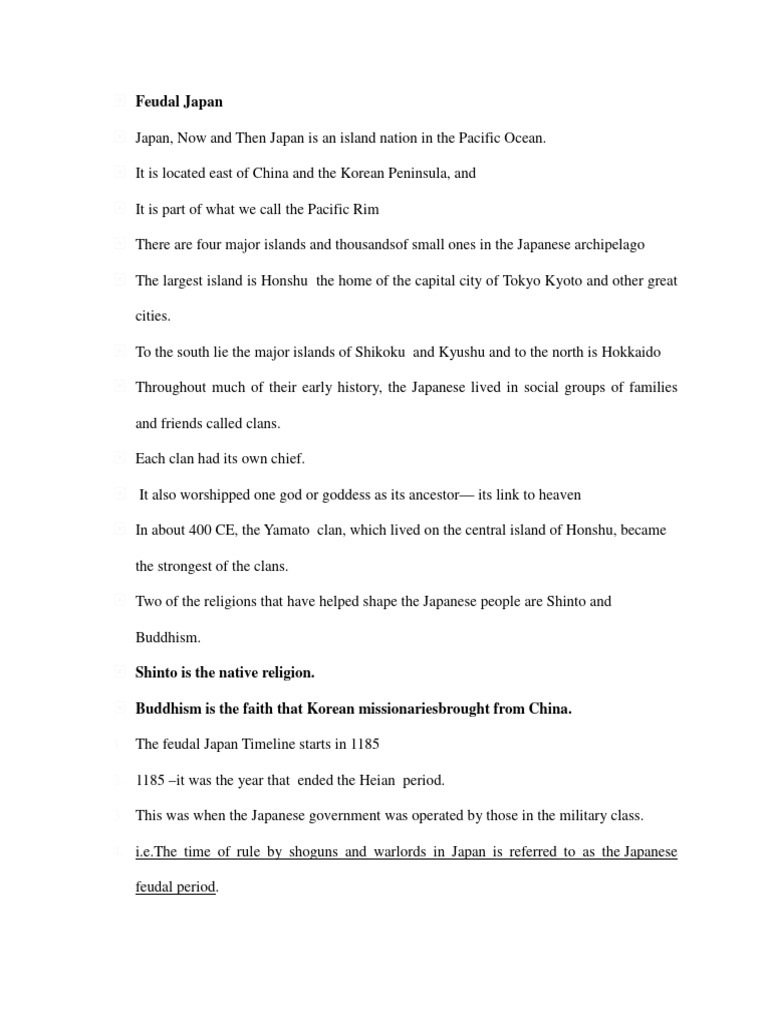 Feudal Japan | PDF | Shogun | Japan