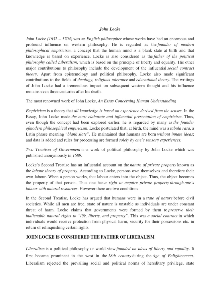 John Locke | PDF | John Locke | Empiricism