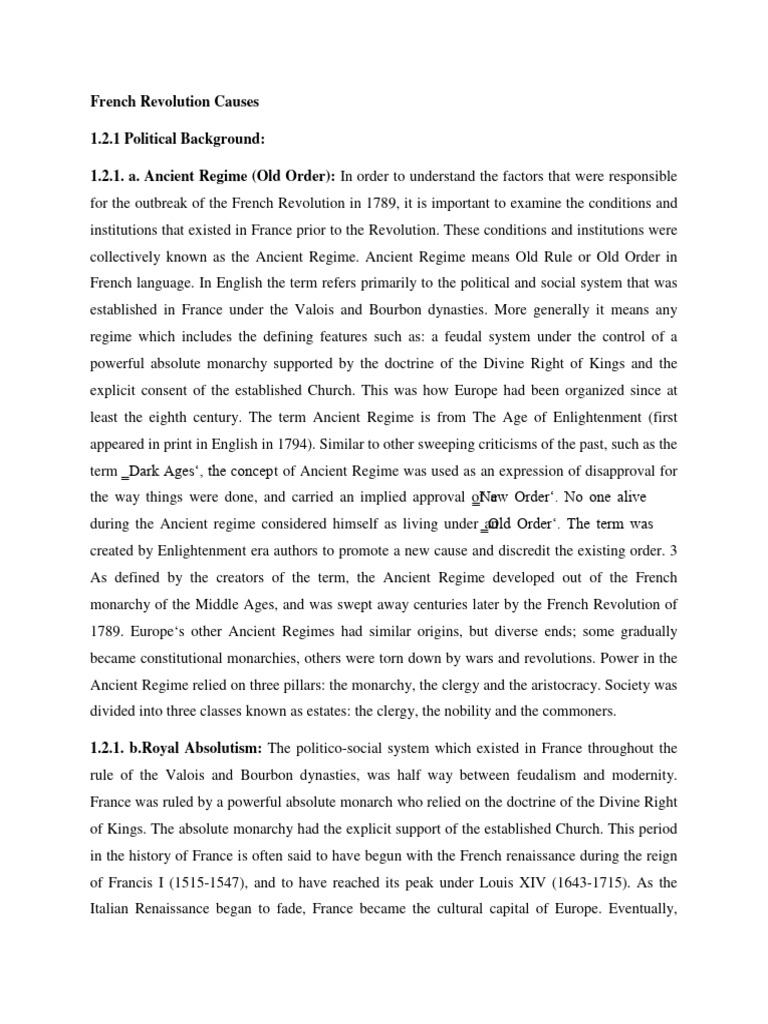 French Revolution Causes and Course | PDF
