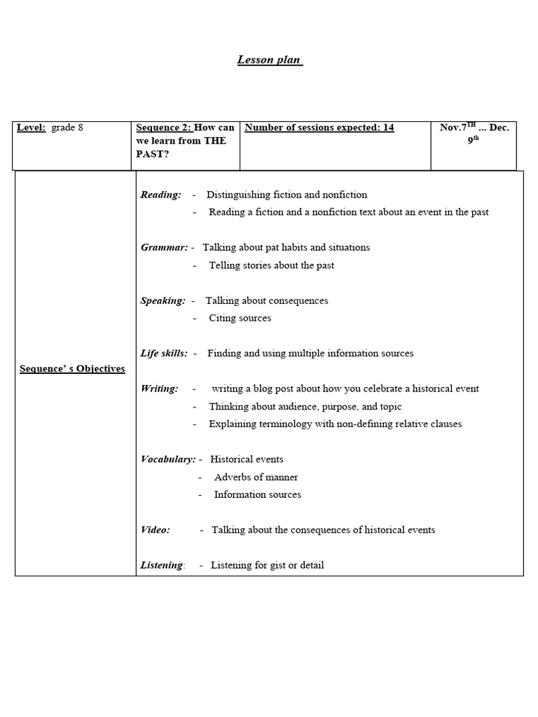 gr8 LP Sequence2 | PDF | Question | Vocabulary