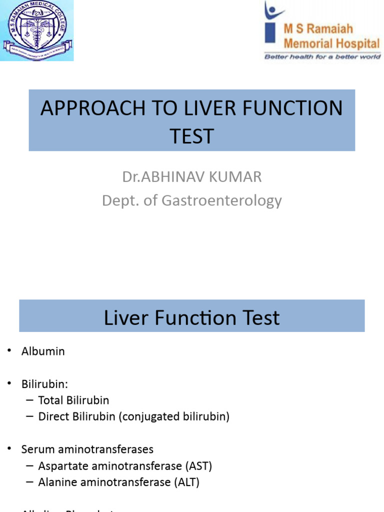 Approach To Abnormal LFT - Abhinav | PDF
