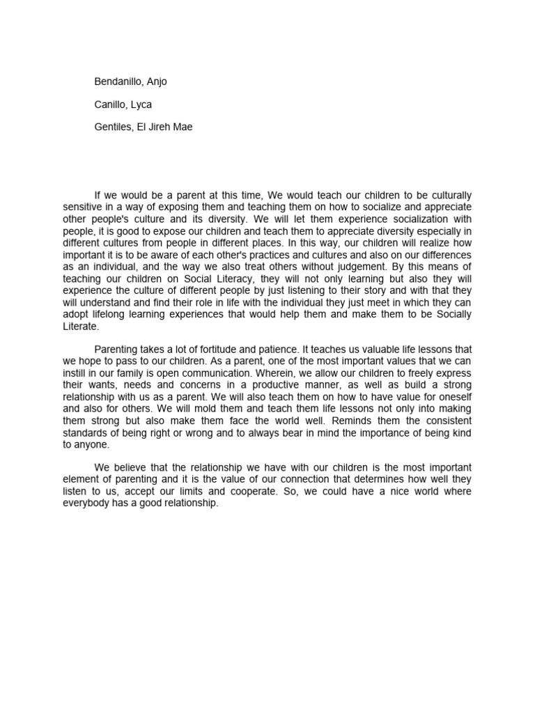 Social Literacy Reflection Paper | PDF