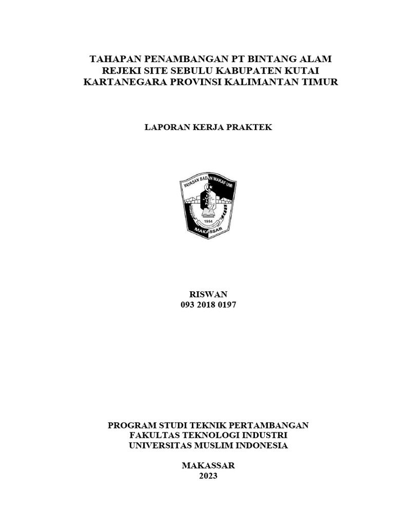 Laporan KP Riswan-1 | PDF | Seni | Sains & Matematika