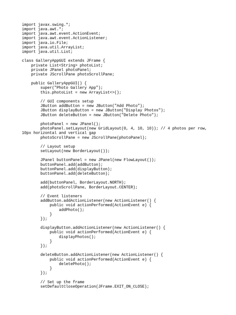 galleryapp | PDF | Computing Platforms | Programming Paradigms