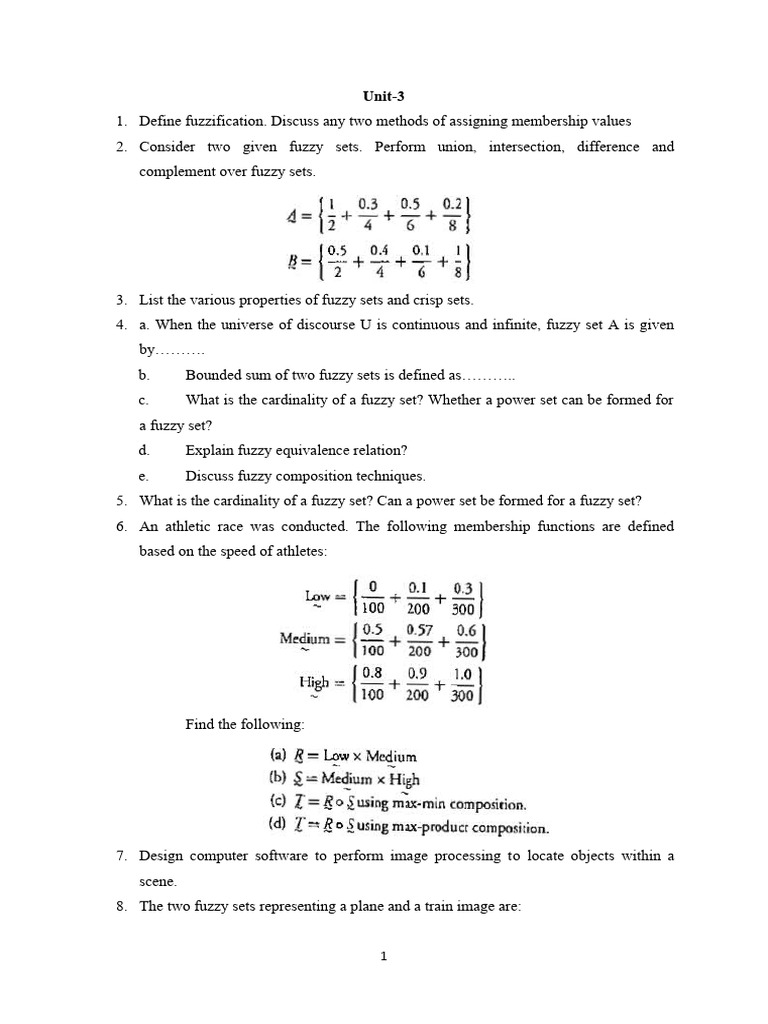 Questions-09 01 2024 | PDF | Fuzzy Logic | Genetic Algorithm
