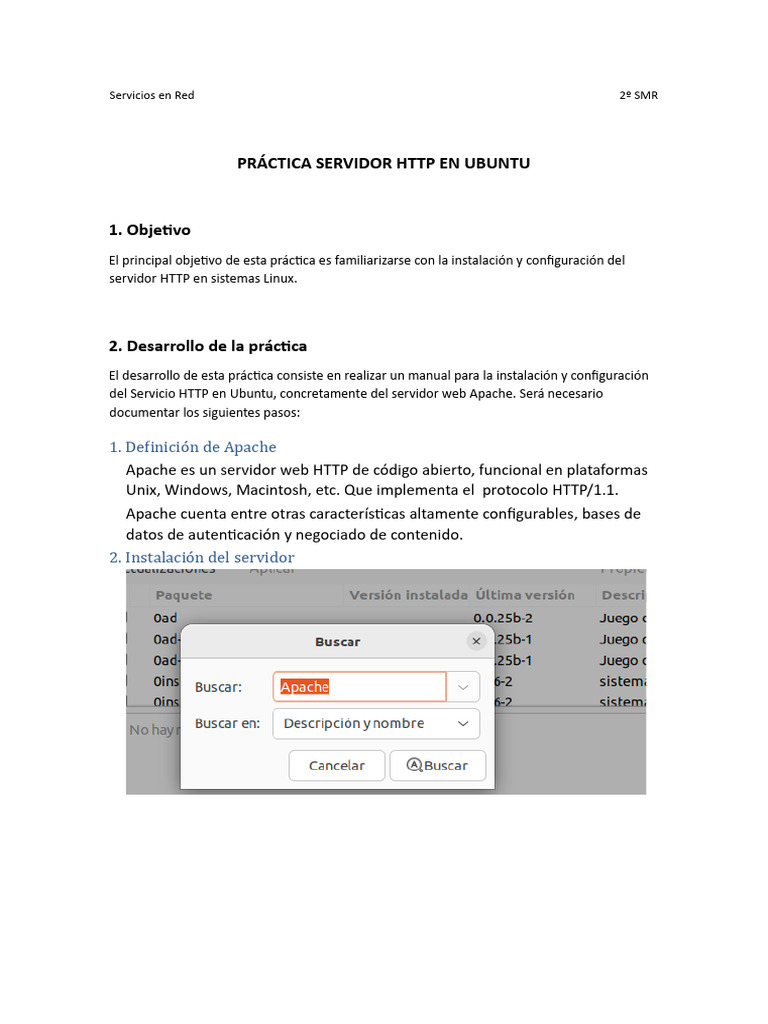 Práctica HTTP Linux | PDF