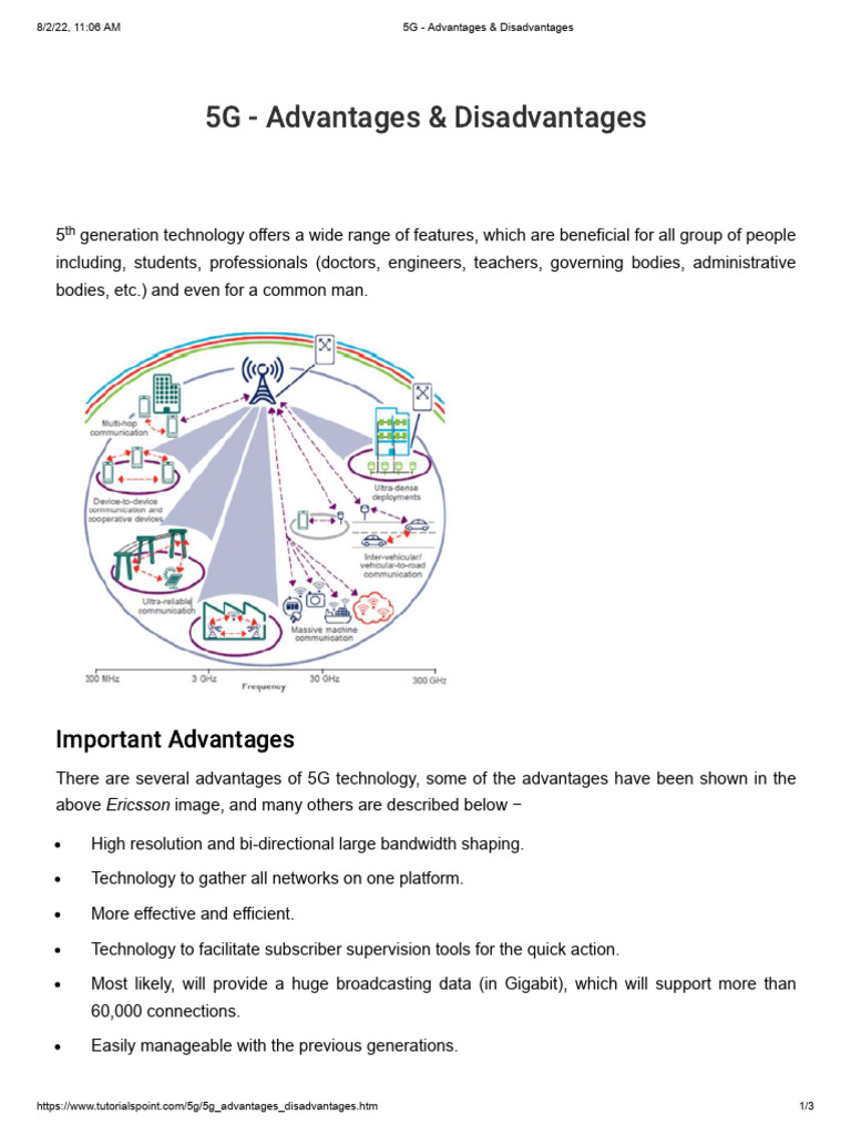 5G - Advantages & Disadvantages | PDF