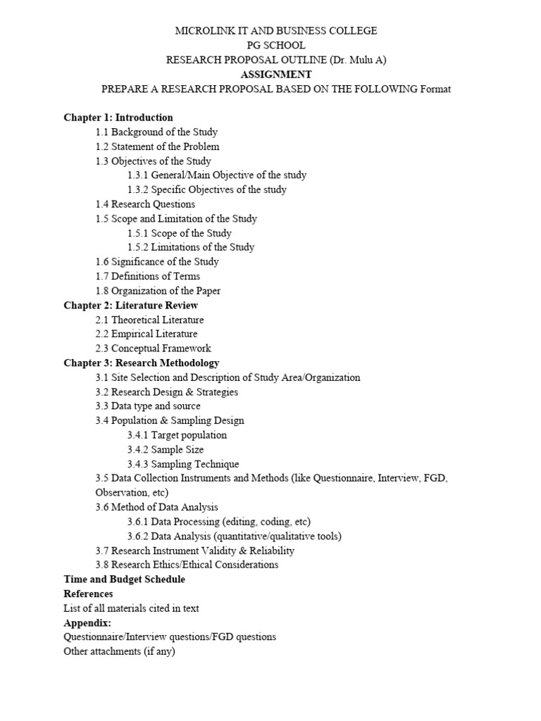 Assignment BRM Proposal | PDF