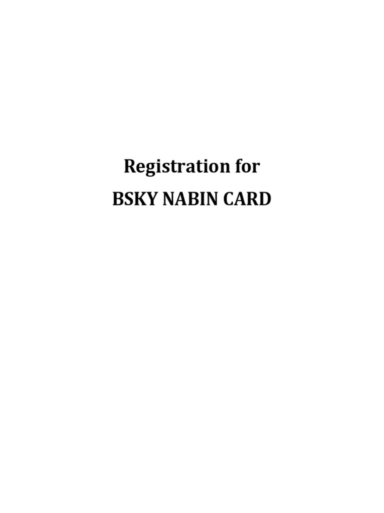 Bsky Nabin Card Um English | PDF