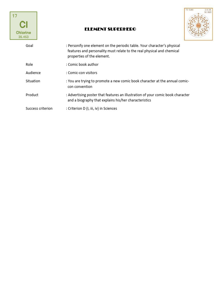 Element Superhero 2020 | PDF | Superheroes | Science