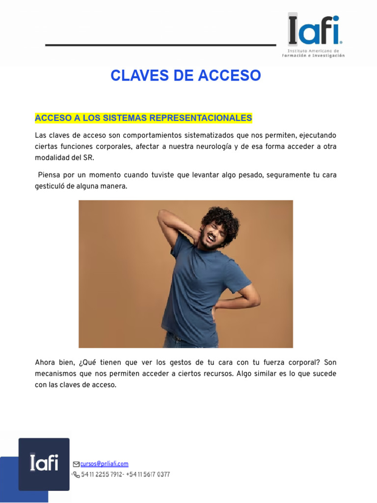 Claves de Acceso | PDF | Comunicación | Dolor