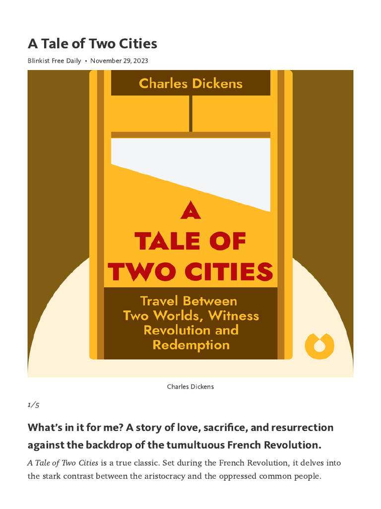 Blinkist | PDF | A Tale Of Two Cities | Leadership