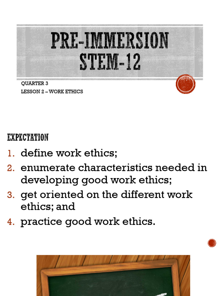 Lesson 2 Work Ethics | PDF