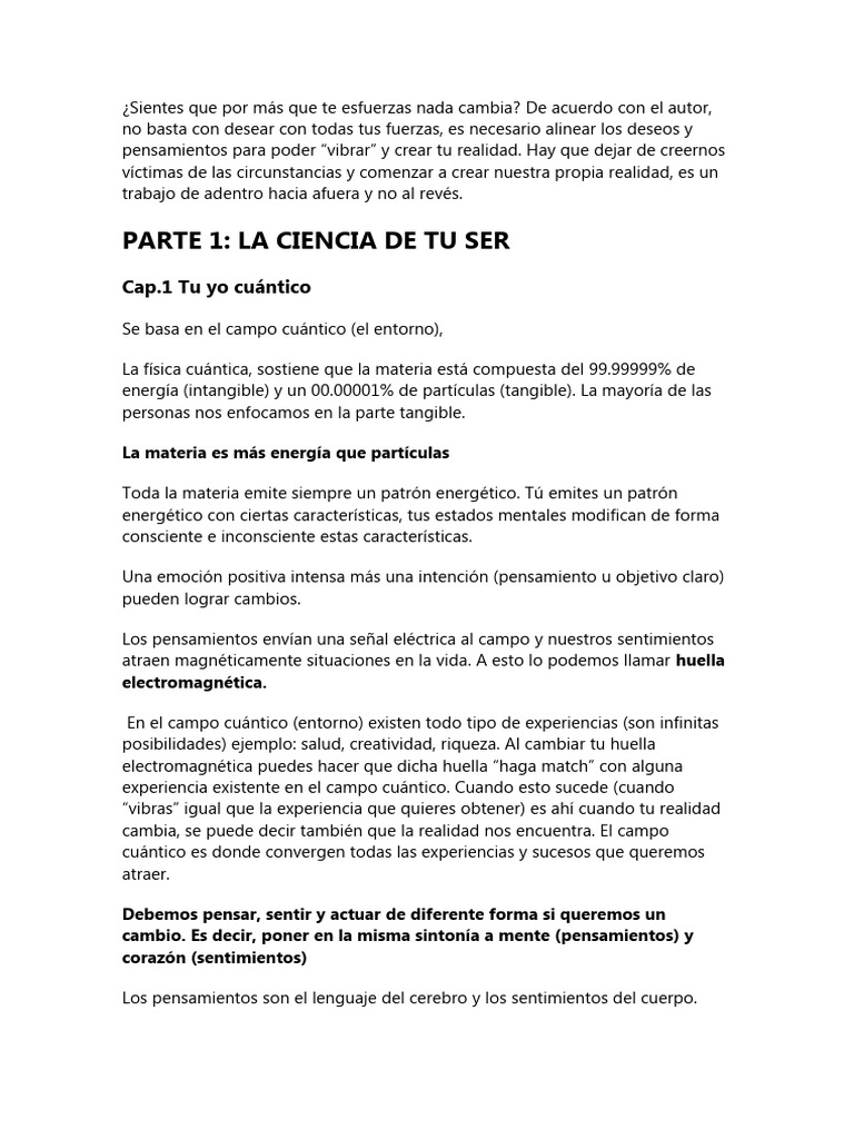 Deja De Ser Tu Joe Dispenza Pdf Pensamiento Mente