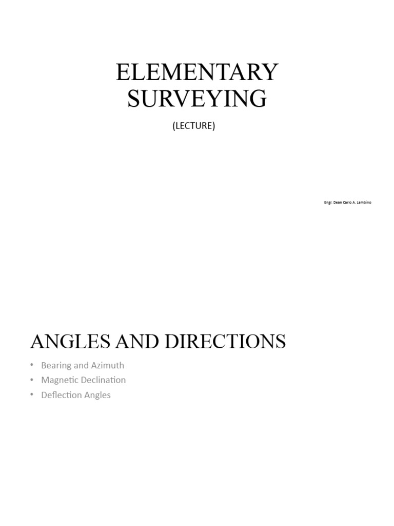 Week 7 & 8 (Angles & Directions) | PDF | Compass | Azimuth