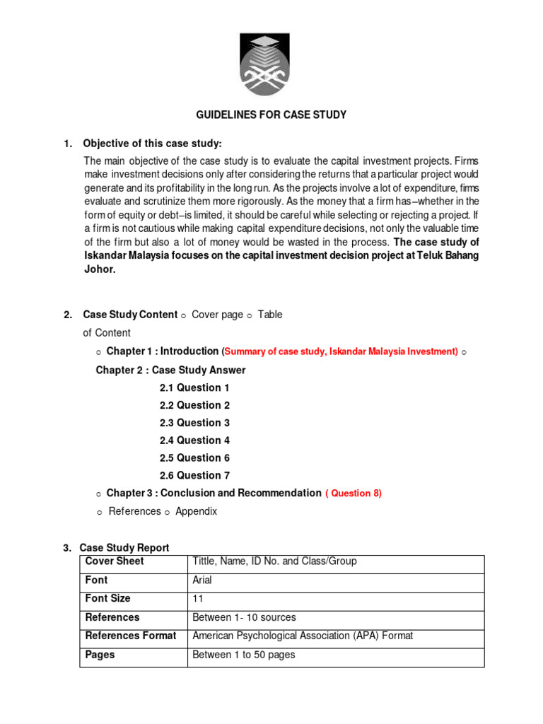 Garis Panduan Case Study - Fin544 - For Students - Okt 2023 | PDF ...