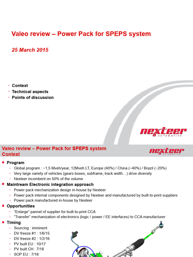 Valeo Power Pack SPEPS System Review | PDF | Manufactured Goods ...