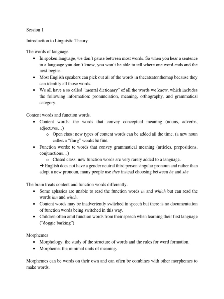 Introduction To Morphology | PDF | Word | Part Of Speech