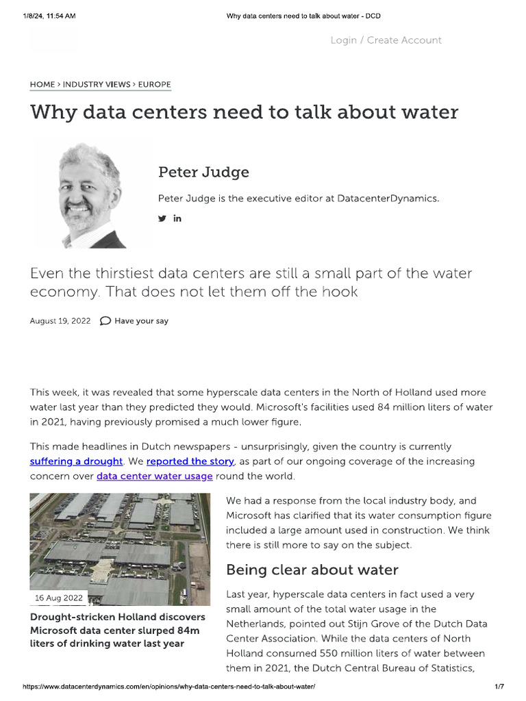 Data Centers and Water '3 | PDF