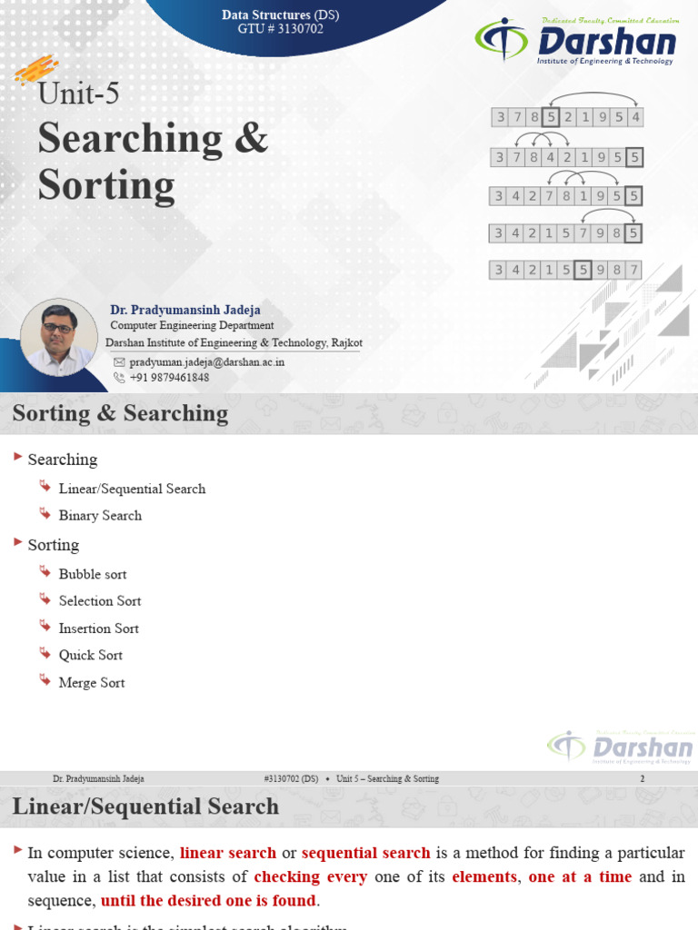 Sorting and Searching | PDF