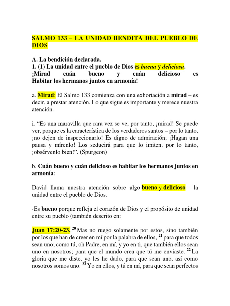 Salmo 133 | PDF | La unción | Sacerdote