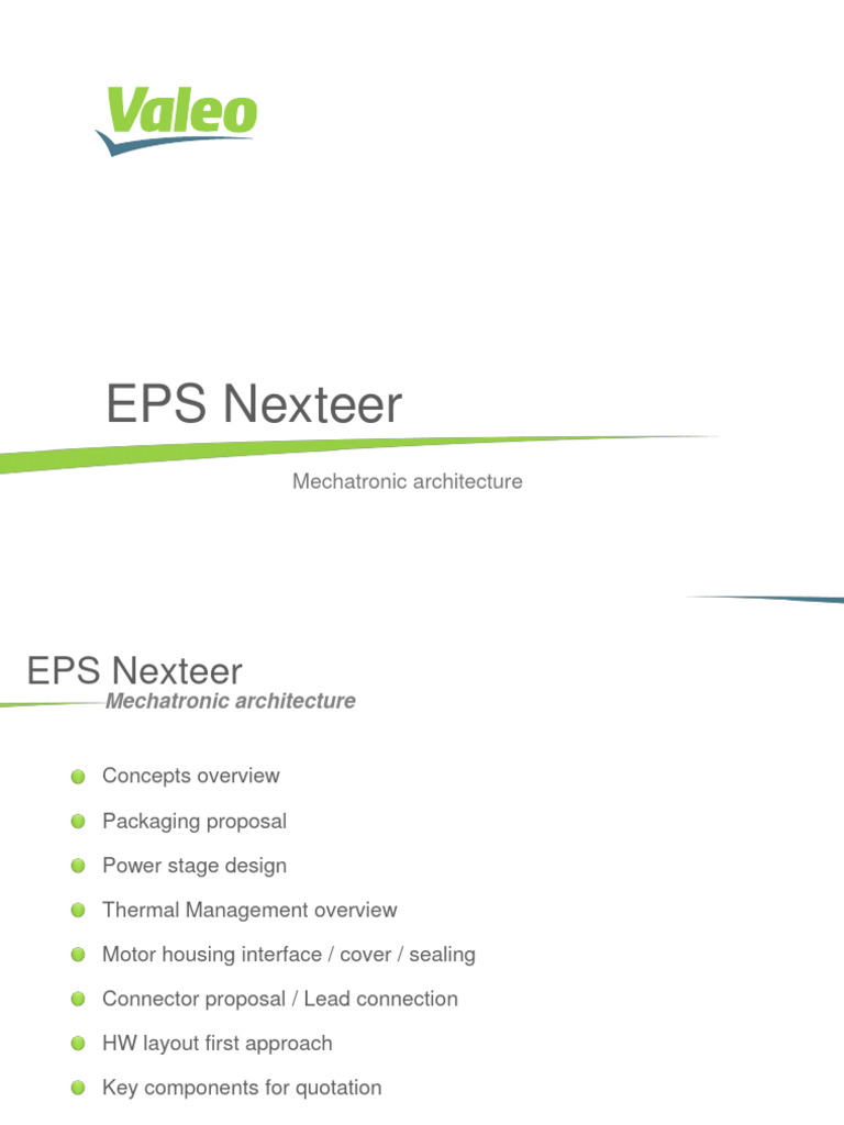 EPS Nexteer ECU Valeo - Mechanical Concepts 20150427v2 | PDF ...
