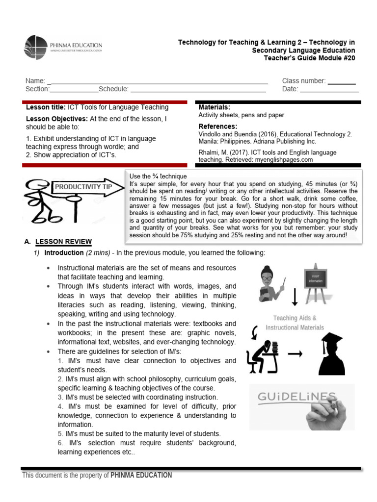 Edu542 Sas Lesson 20 | PDF | Educational Technology | Learning