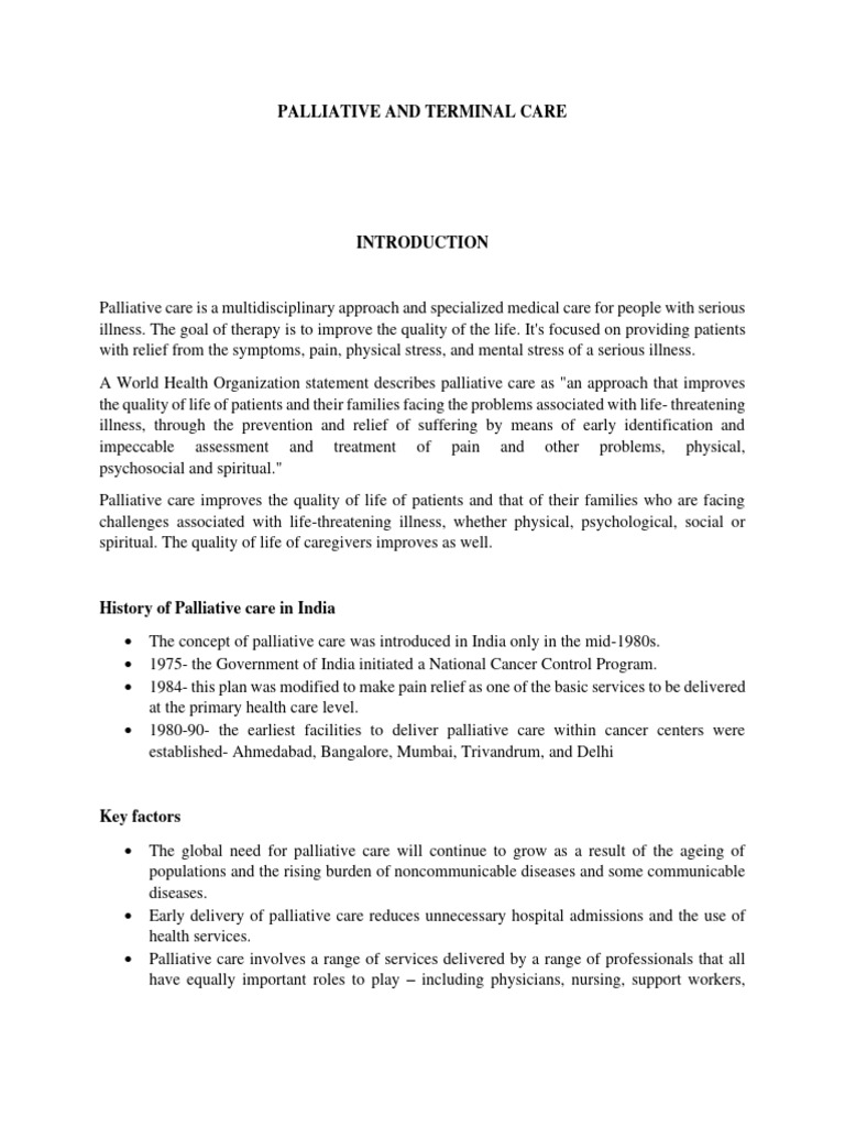 Palliative and Terminal Care | PDF | Palliative Care | Health Care