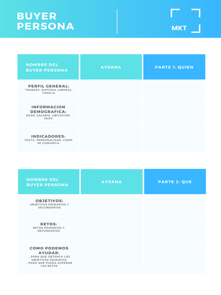 Buyer Persona - MKT-2 | PDF