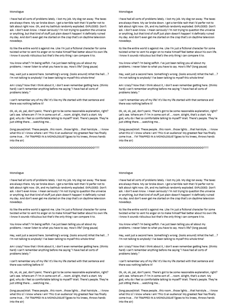 Monologue | PDF