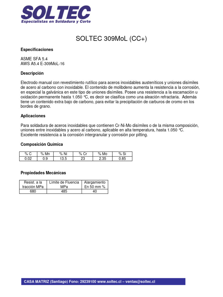 Soltec 309MoL | PDF