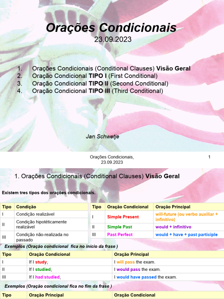 Oracoes Condicionais | PDF | Language Mechanics | Syntactic Relationships
