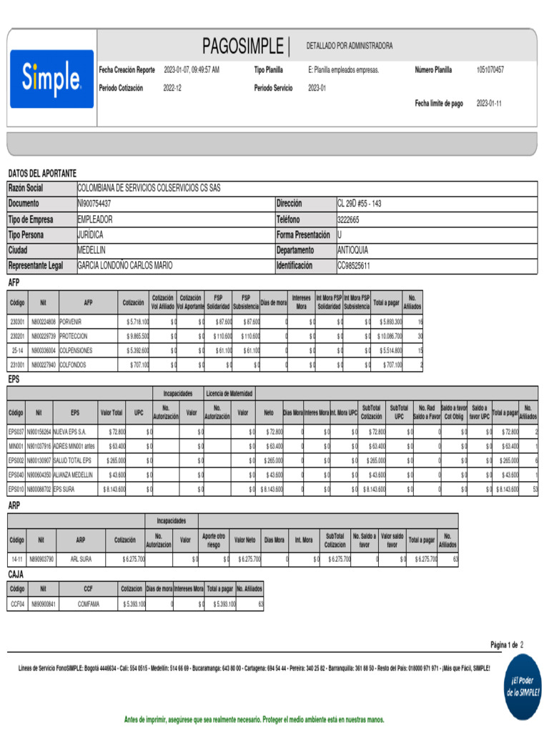 CS Prefactura Dic 2022 | PDF