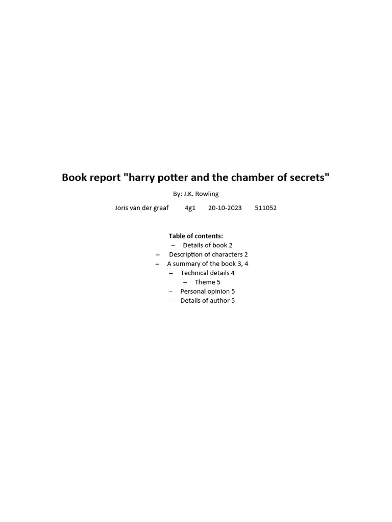 Engels Book Report 4vwo p1 | PDF | Fantasy Worlds | Fictional Universes