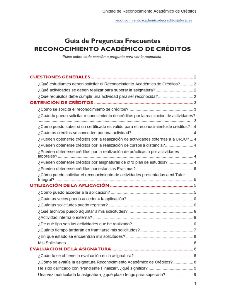 URJC - Preguntas Frecuentes RAC (2023) | PDF | Archivo de computadora ...