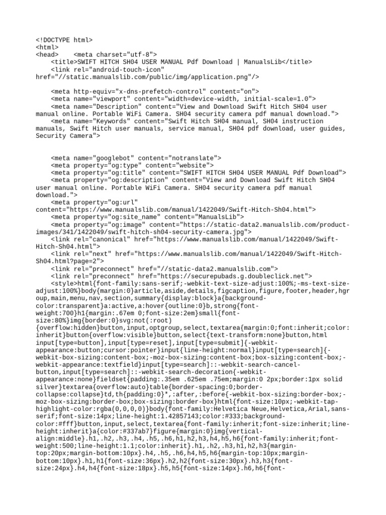 Swift Hitch Sh04 | PDF | Computers