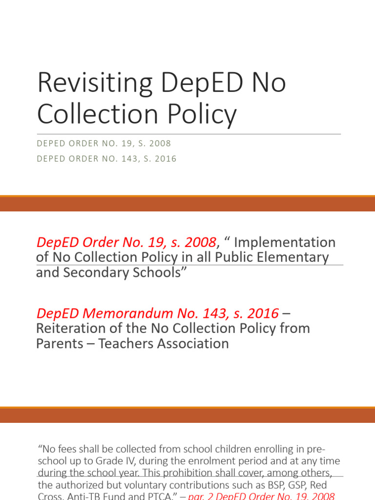 Revisiting Deped No Collection Policy Atty III 03022020113622 | PDF ...