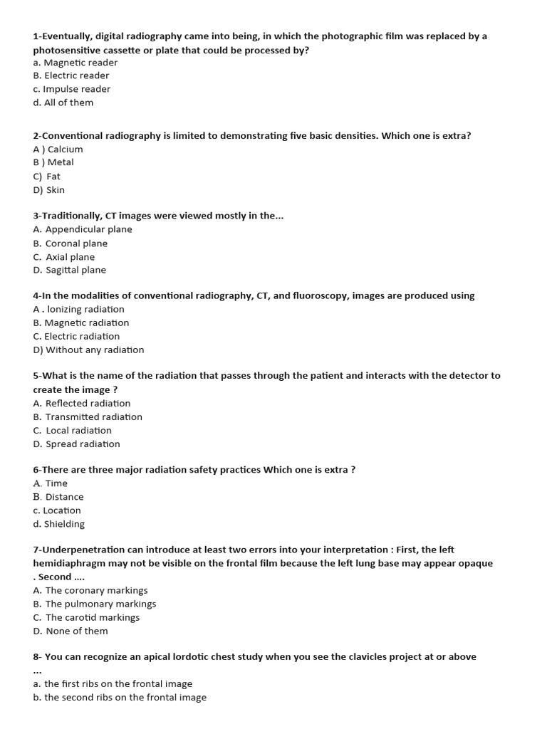 Radiology Final Copy Copy | PDF | Lung | Ct Scan