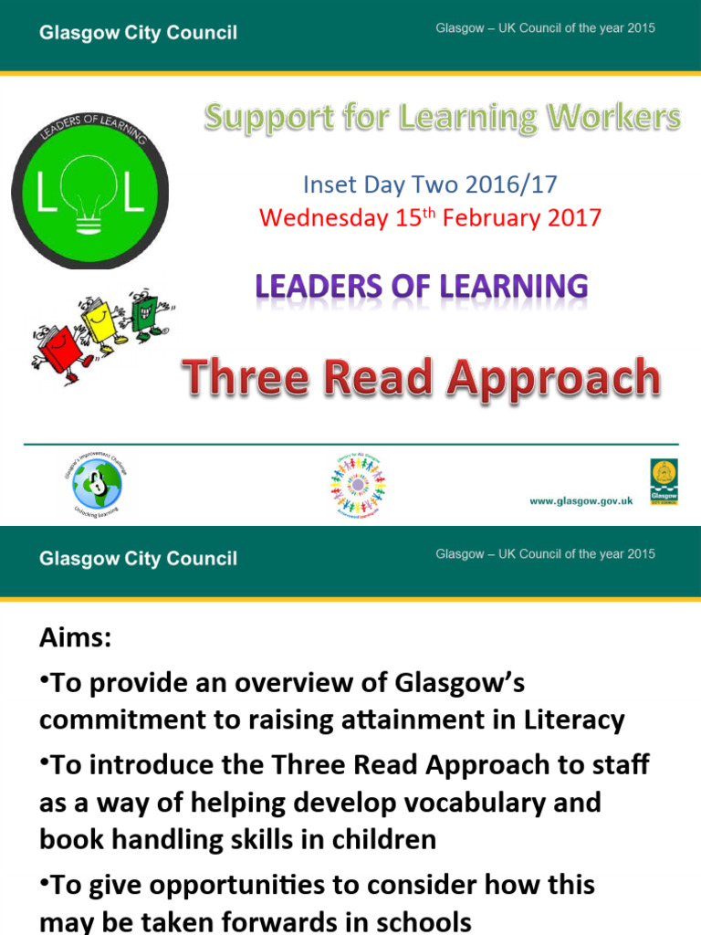 Three Read Approach | PDF | Literacy | Communication