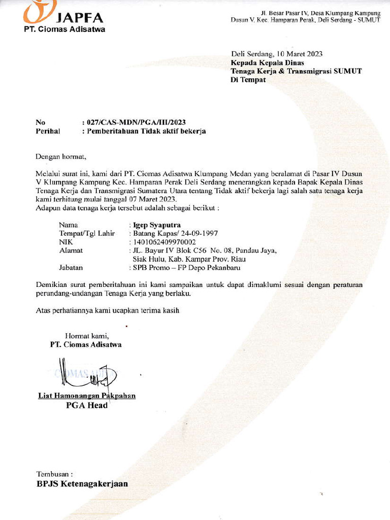 Paklaring Ciomas - Igep Syaputra | PDF