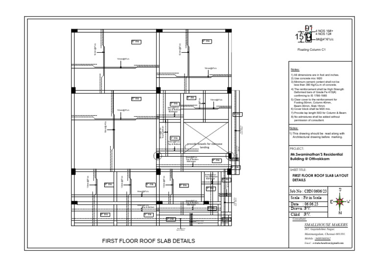 F.f.roof Slab Details - Rotated | Download Free PDF | Concrete ...