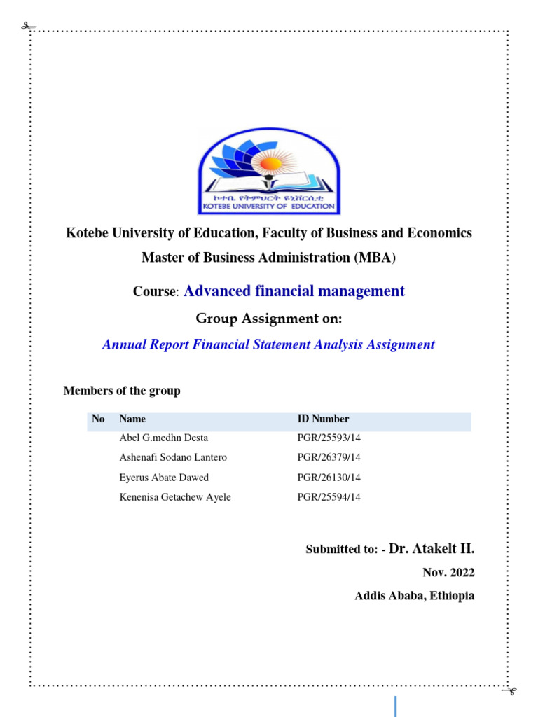 Financial Analysis - FM - Group Assignment | PDF | Equity (Finance) | Retained Earnings