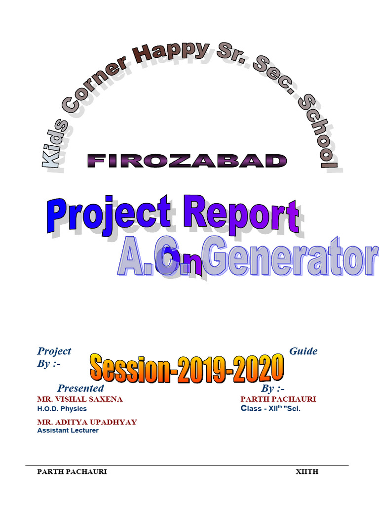 A.C. Generator (Physics Project) | PDF | Electric Generator | Inductor