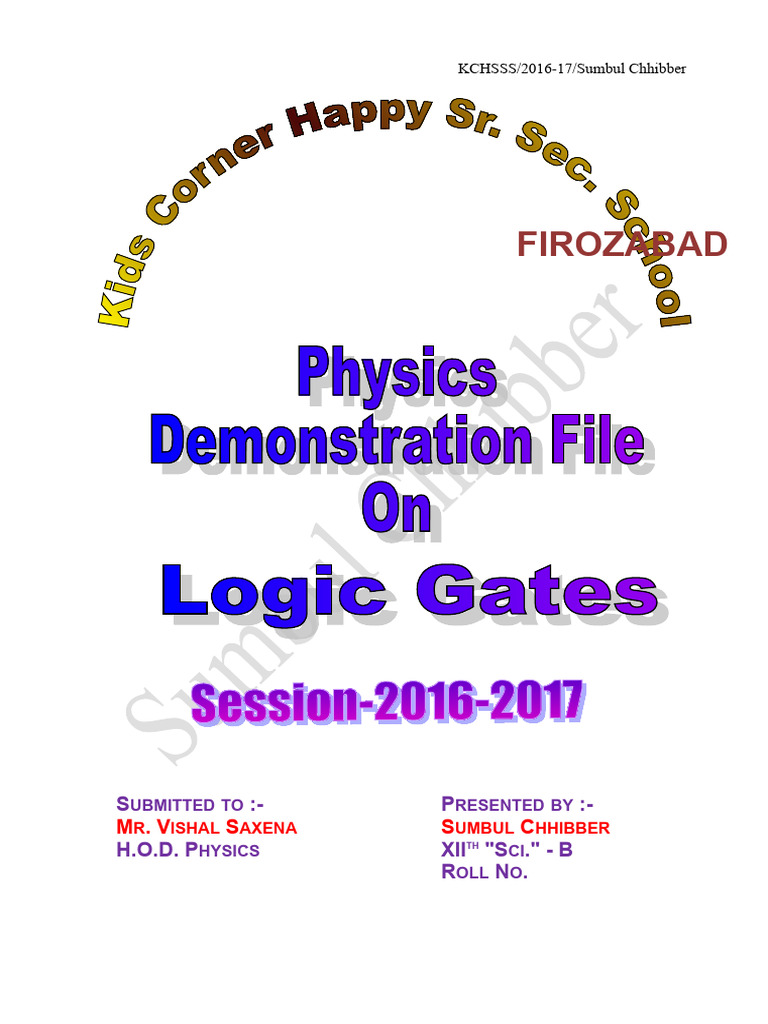All Gates (Physics) new | PDF | Logic Gate | Electronic Circuits