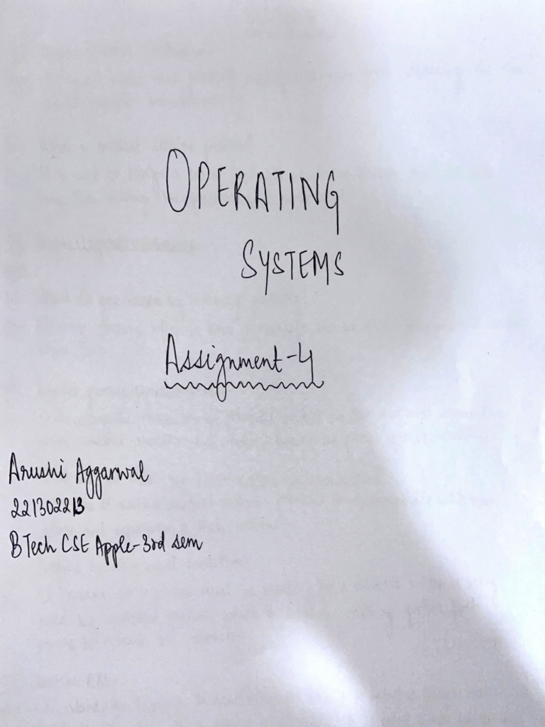 OS Assignment 4 Arushi Aggarwal 221302213 | PDF