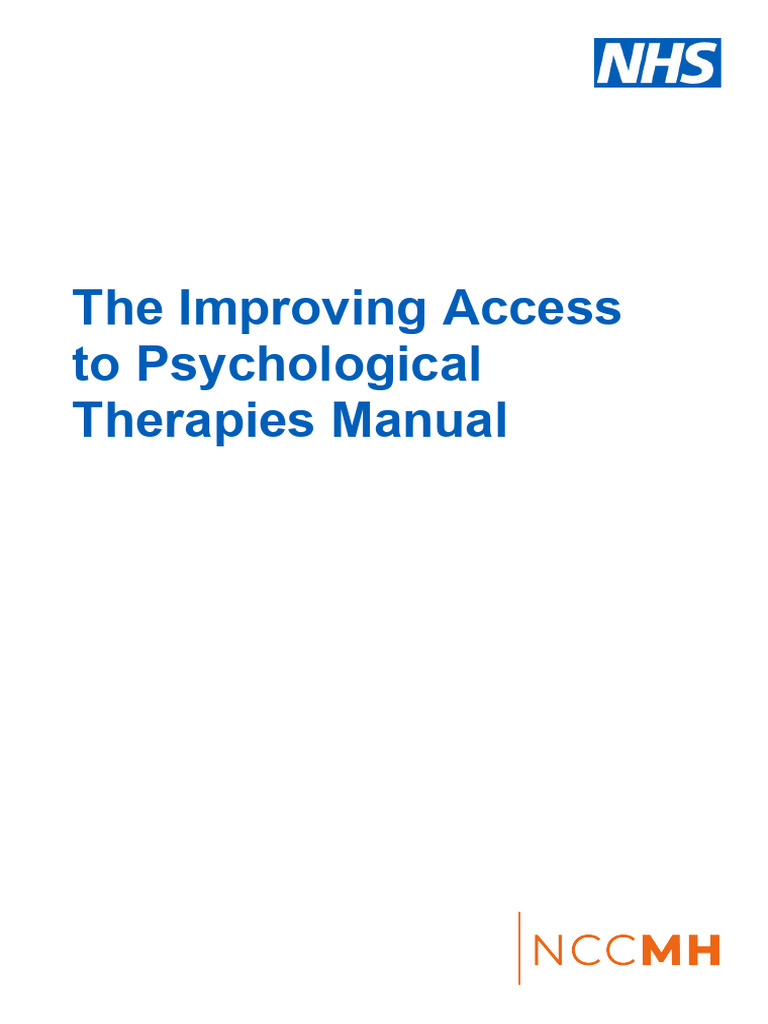 The Nhs Talking Therapies Manual v6 | PDF | Cognitive Behavioral ...