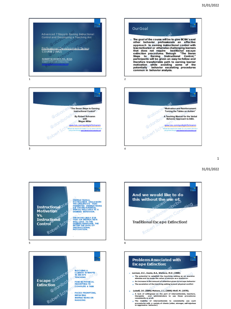 "7 Steps to Instructional Control" | PDF | Psychological Concepts ...