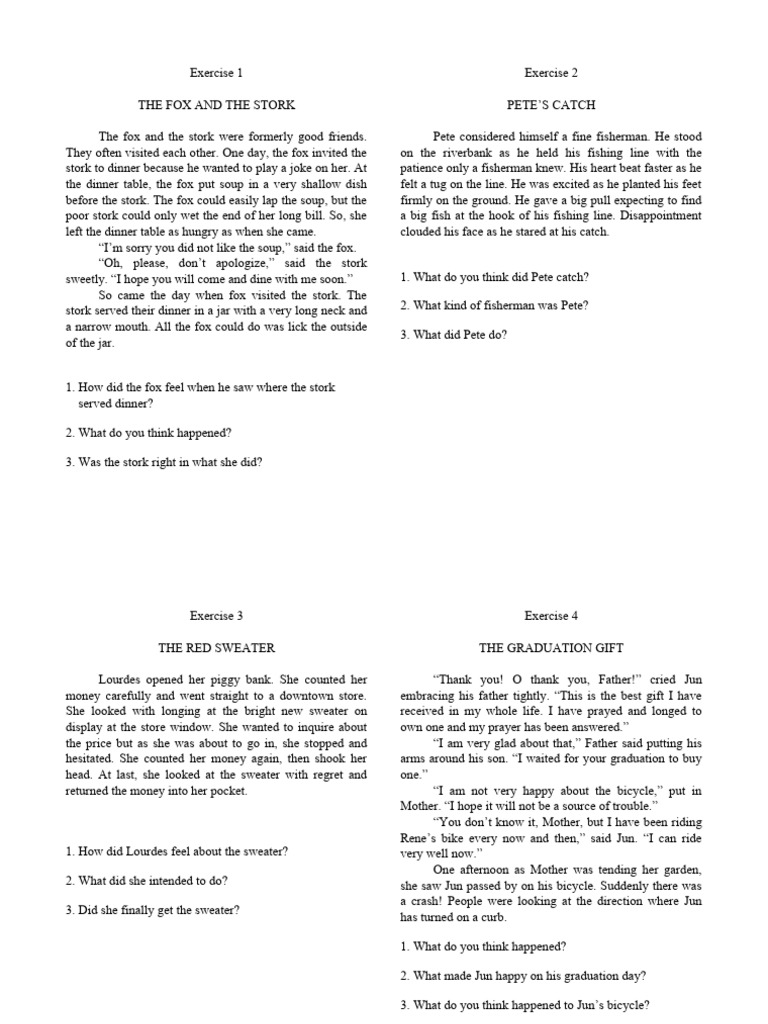 DRP ENGLISH Skill C Exercise 1 13 | PDF